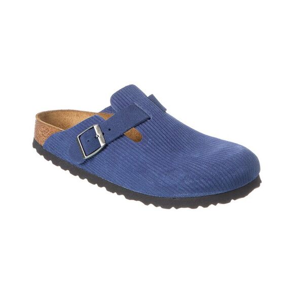 Birkenstock | Shoes | Birkenstock Boston Bs Narrow Suede Clog Blue ...